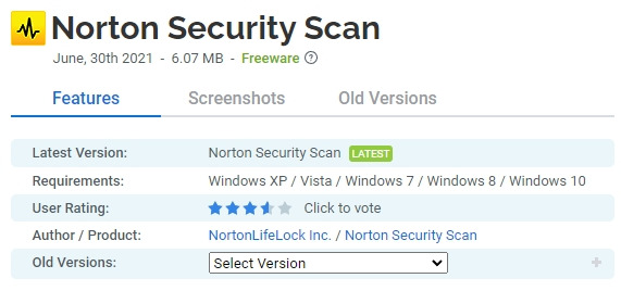 Norton Security Scan 무료 다운로드