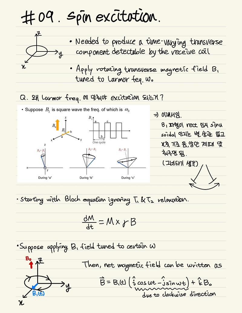 MRI 이론 (4) - Spin excitation