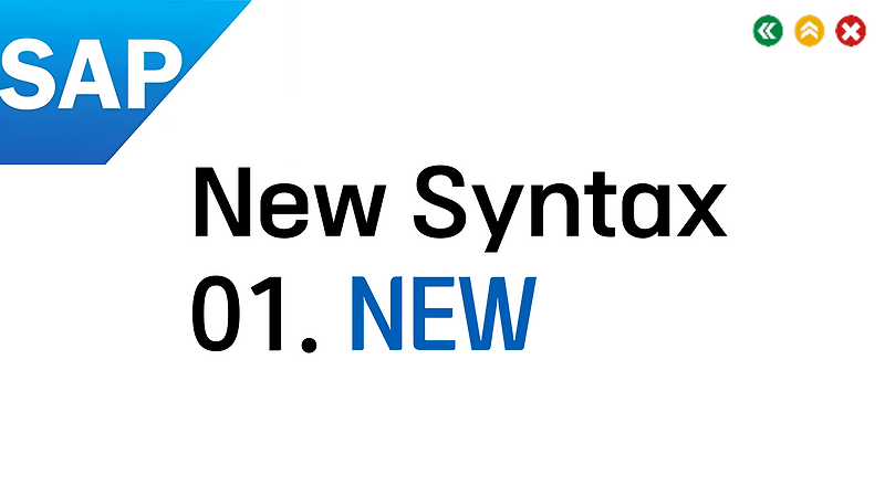 [ABAP] New Syntax 01. NEW 키워드 :: 에이밥