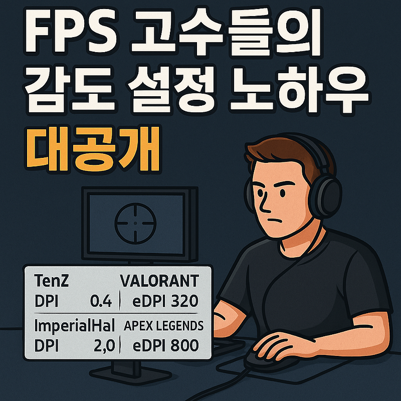 FPS 감도 세팅 총정리! TenZ·ImperialHal 설정 공개 (발로란트·에이펙스 기준)