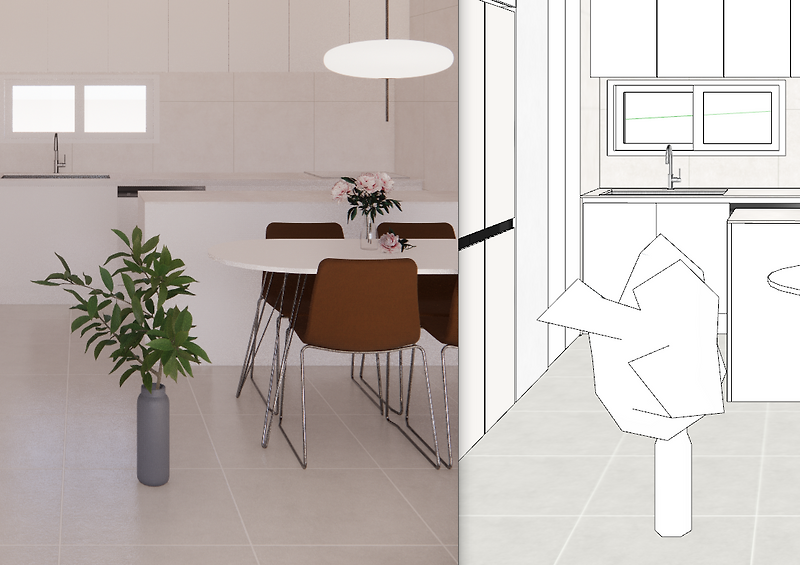 Enscape for Sketchup 3. 엔스케이프 라이브러리 - 렌더링 소품 불러오기