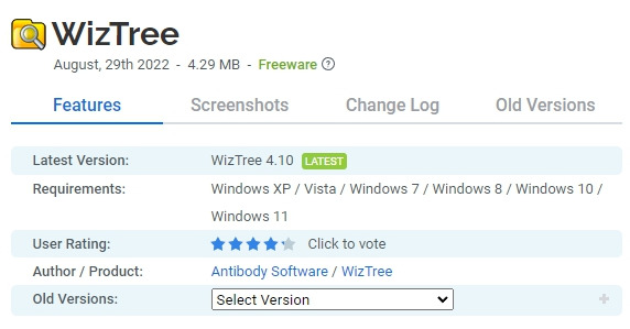 WizTree 무료 다운로드