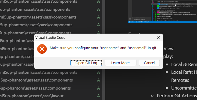 [ git ] git vs Code 에서 make sure you configure 해결하기