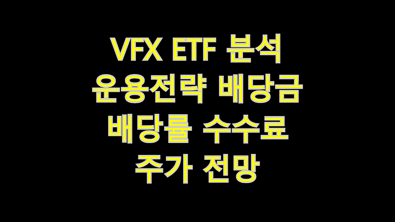 VFX ETF 분석 운용전략 배당금 배당률 수수료 주가 전망 정리