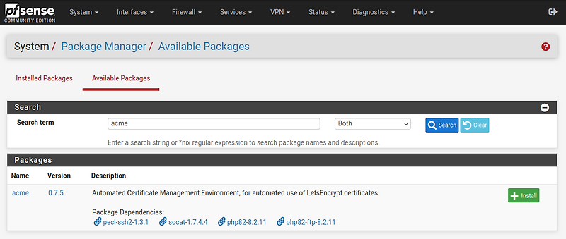 구차니의 잡동사니 모음 :: pfsense let's encrypt 인증서 자동설치