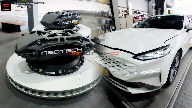 K8 순정18인치 네오테크4p 355mm 조합 브레이크튜닝 ( 대구브레이크튜닝 튜닉스 그랜저GN7 IG K7 )