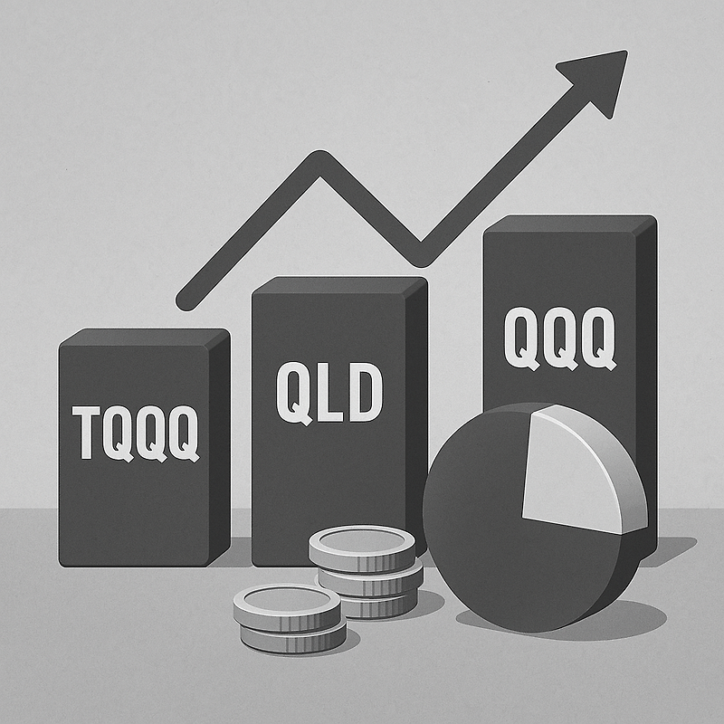 TQQQ, QLD, QQQ 비교