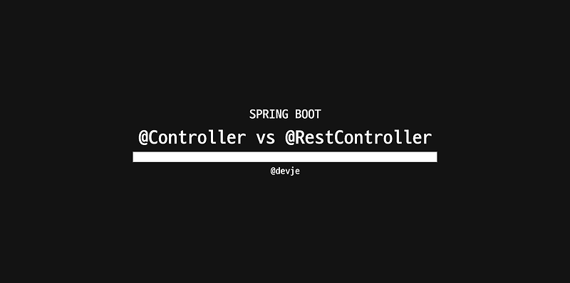 [SPRING BOOT] 스프링 부트 @Controller @RestController