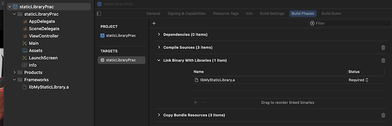 [iOS] Static Library 사용하는방법