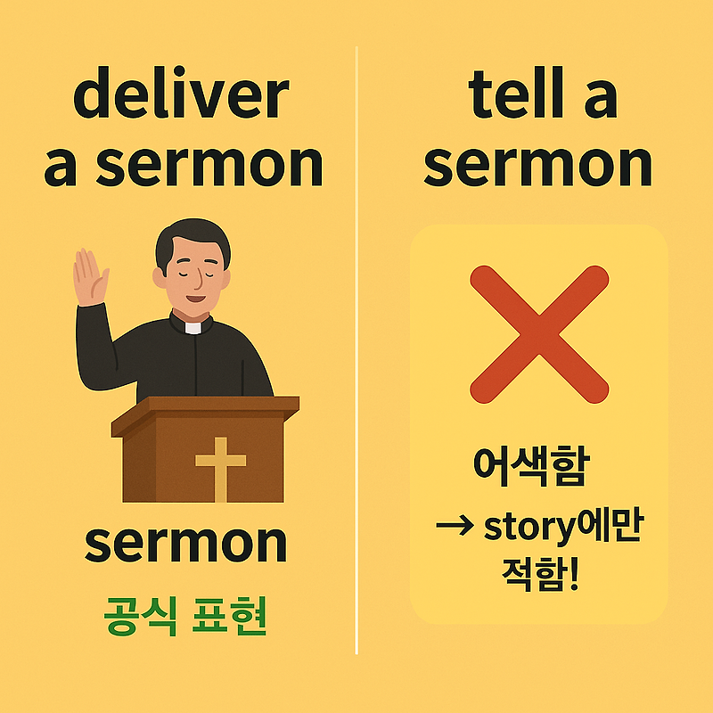 deliver a sermon vs tell a sermon