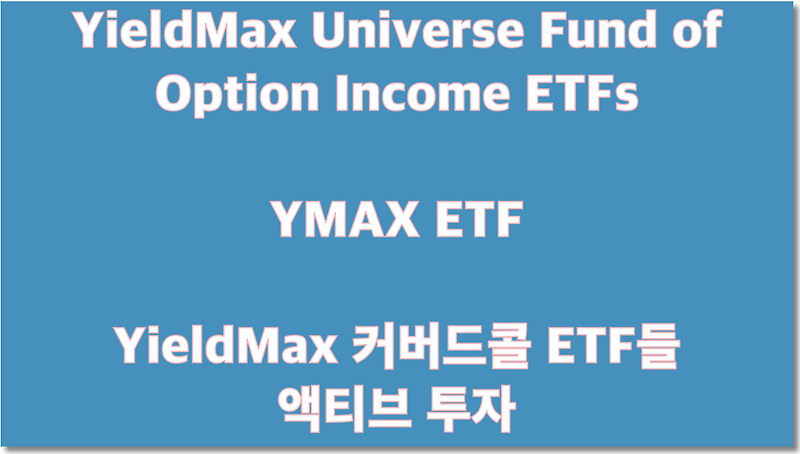 YMAX ETF - YieldMax 커버드콜 ETF들 액티브 투자