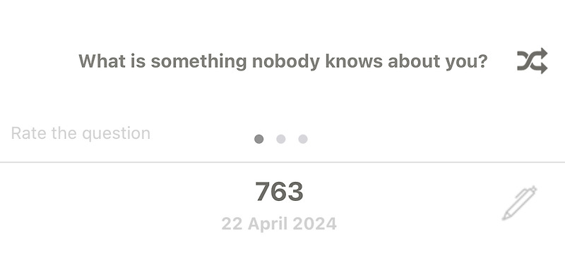 Question Diary 240422MON: Q763