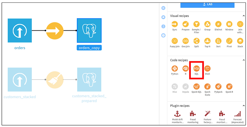 Dataiku - SQL 레시피
