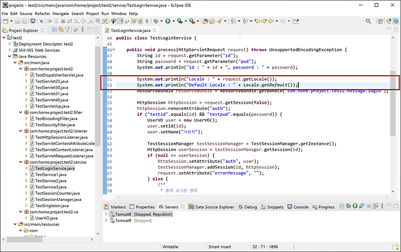 자바 리소스번들 웹 브라우저 로케일 적용하여 다국어 메시지 처리 - Java ResourceBundle Web Browser Locale, 이클립스(Eclipse)