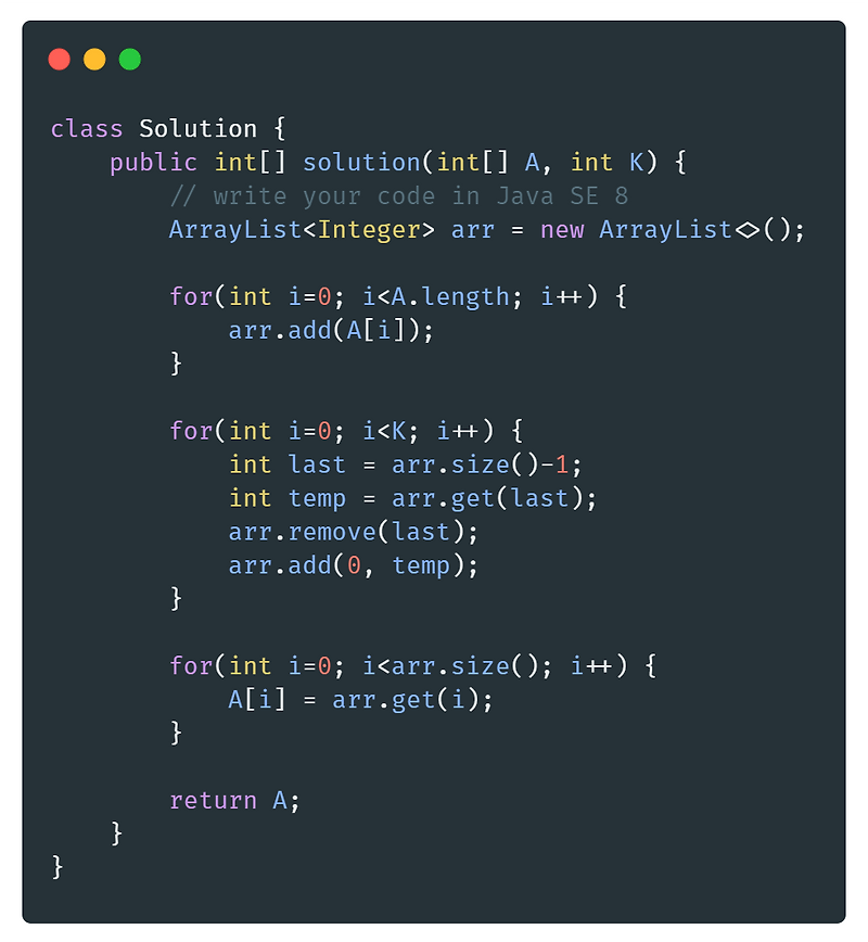 [Codility] CyclicRotation :: Log.d