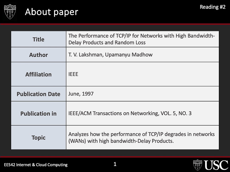 (Reading 02) The Performance of TCP/IP for Networks with High Bandwidth-Delay Products and ...