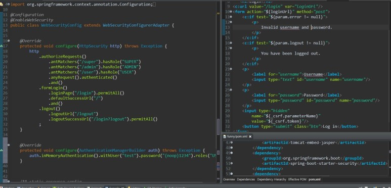 Spring Boot Security Java Config
