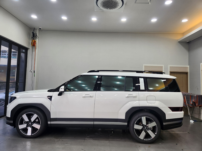 싼타페MX5 프레스티지 화이트 지벤트RV90 반사 실내 :: OTL