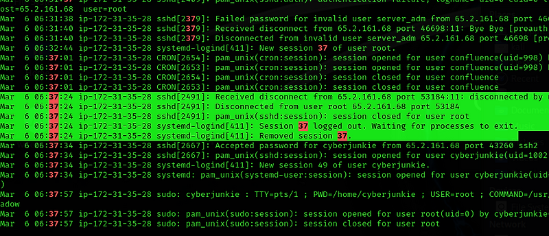 [HackTheBox] Sherlock Brutus 리눅스 로그파일 분석 Writeup — 작고 소중한 해커