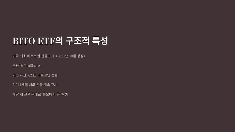 BITO ETF 투자자 80%가 놓치는 핵심 포인트