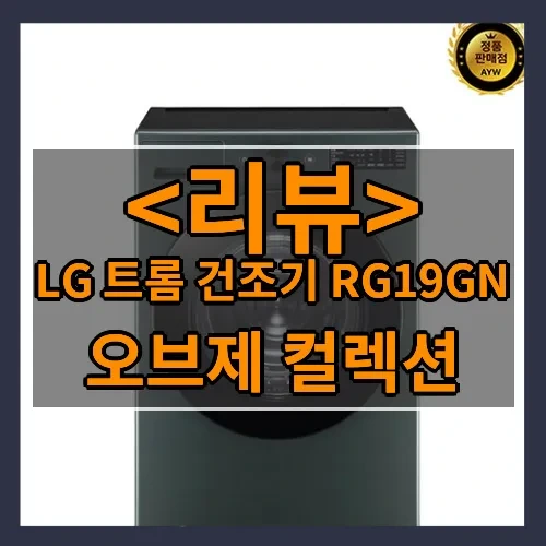 LG 트롬 건조기 RG19GN 추천 (오브제 컬렉션) 뽀송함의 완벽한 비밀!