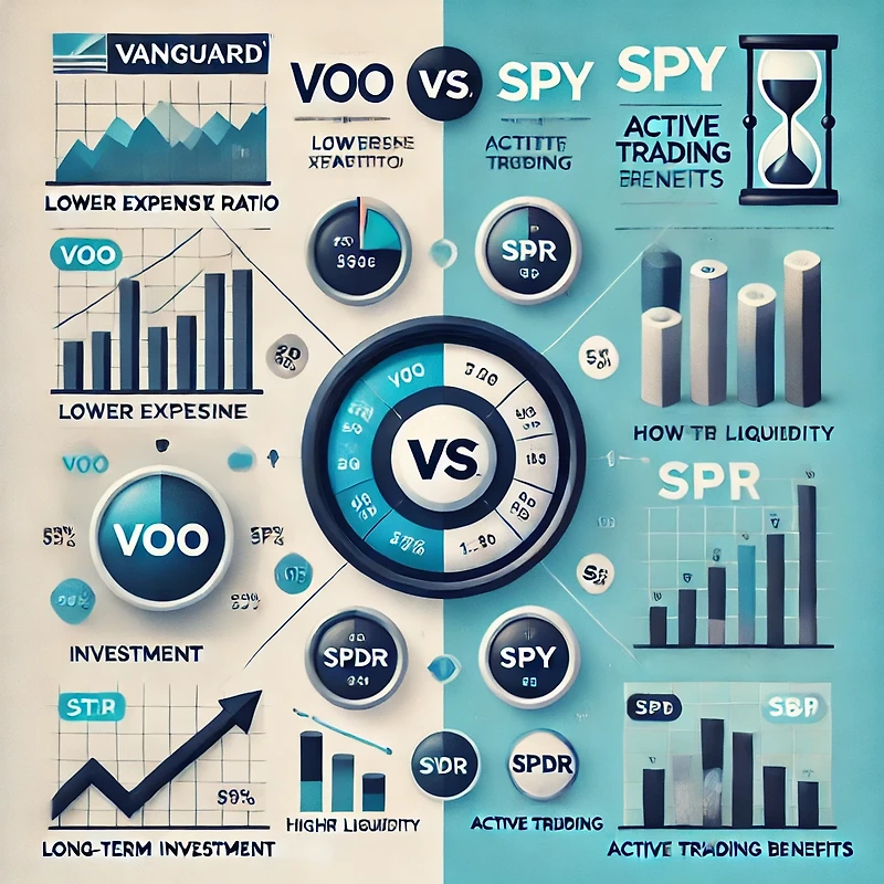 VOO vs SPY, 수익률 비교 및 장단점 총정리