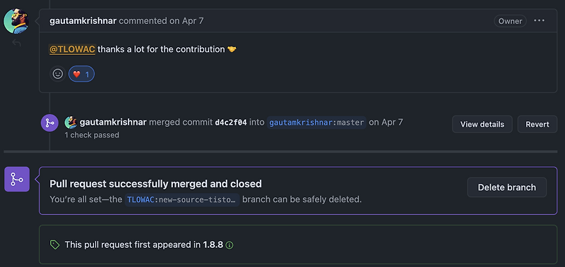 오픈소스 기여하기 Gautamkrishnarblog Post Workflow 프로젝트에 기여하기