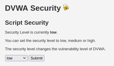 DVWA - XSS (Cross site scripting)
