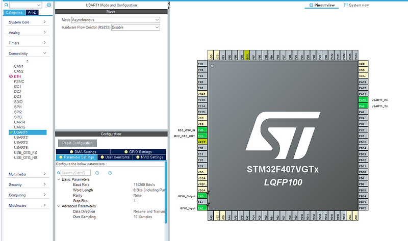 아무개가하는초짜블로그 :: [STM32] CubeMX LL 드라이버 - UART TX (1)