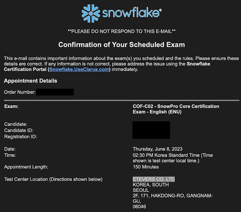 Snowpro Core Certification: 한국에서 시험 응시하기 :: 끄적