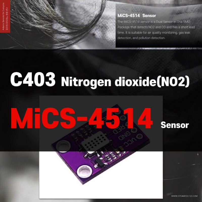 MiCS-4514 Nitrogen Dioxide Gas Sensor [Arduino Sensors for Everyone]