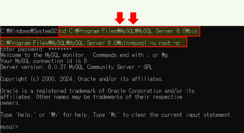 The term 'mysql' is not recognized as the name of a cmdlet