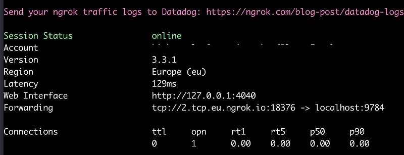 TCP, HTTP, etc 터널링 with ngrok