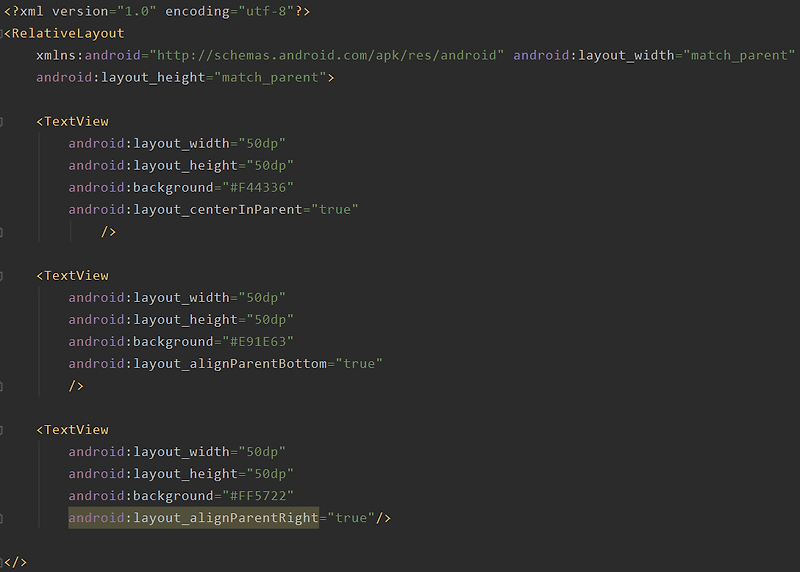 XML - 04. Relativelayout