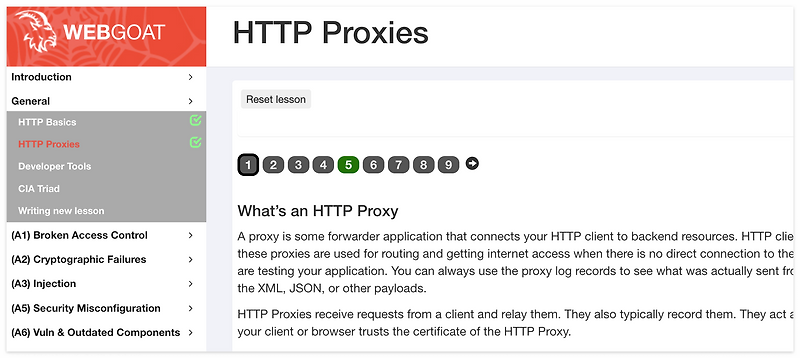 (WebGoat) General - HTTP Proxies