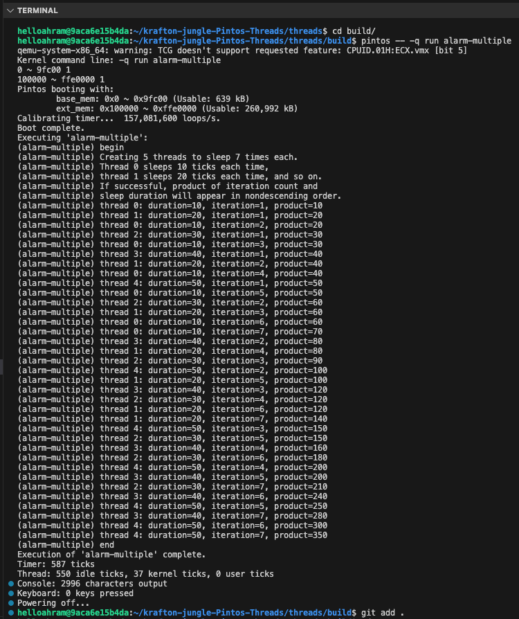 [정글] PintOS Project1 #1 Alarm Clock