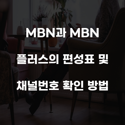 MBN과 MBN 플러스의 편성표 및 채널번호 확인 방법