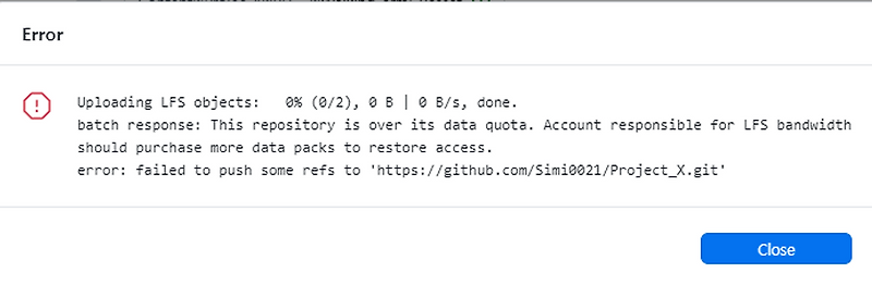 [Github]LFS 용량 에러