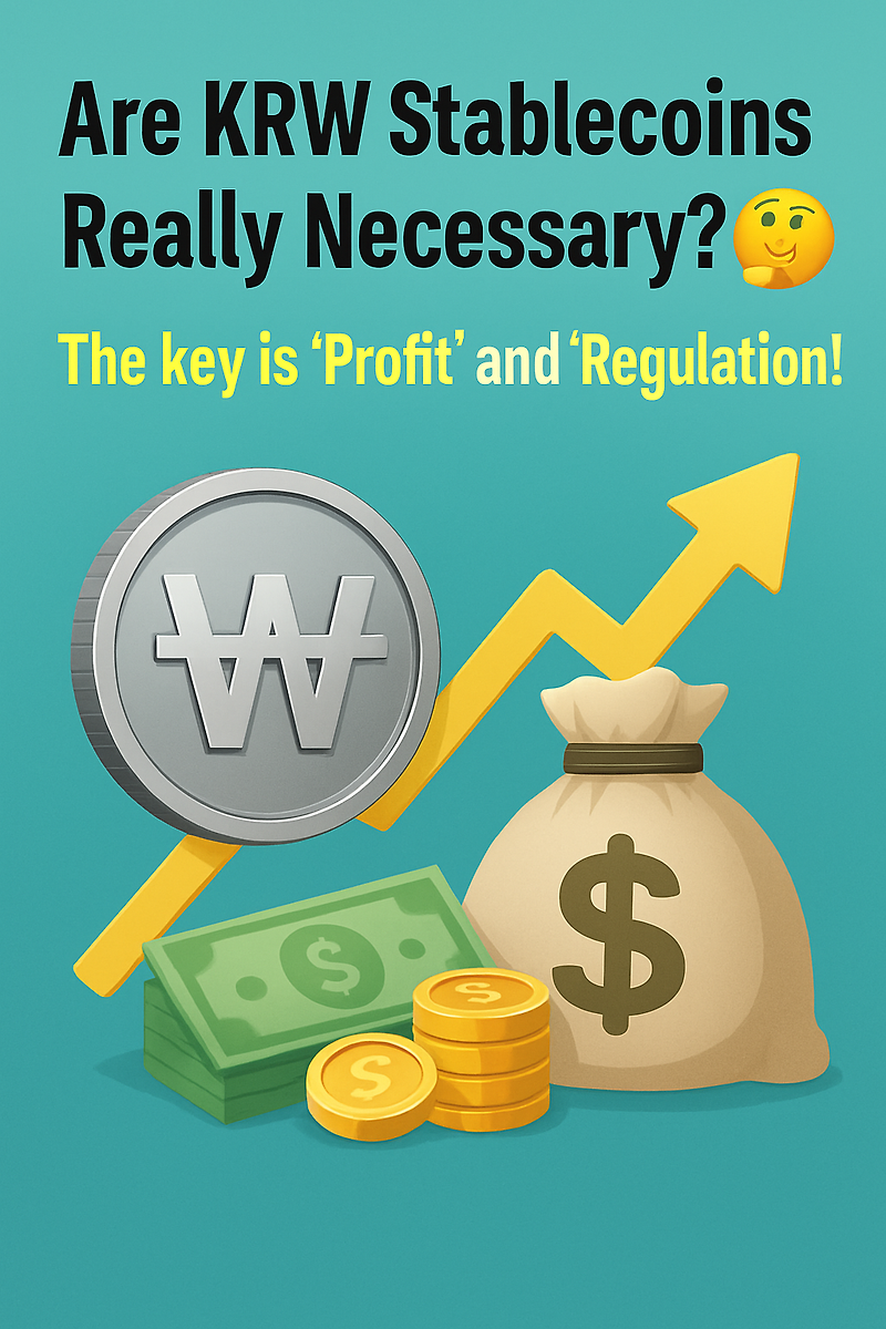 🇰🇷 KRW Stablecoins: Are They Really Necessary? The Key Lies in 'Yield' and 'Regulation'! 💸