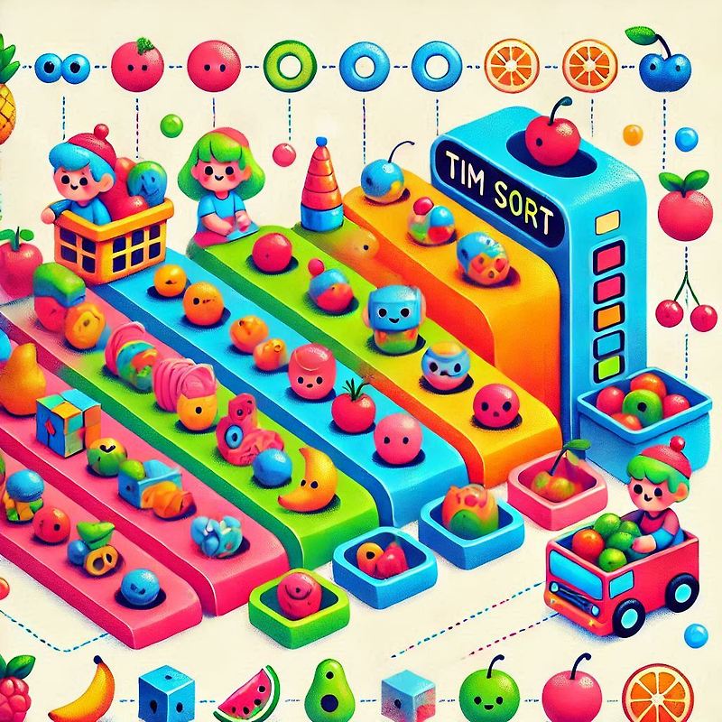 정렬 알고리즘 (Sorting Algorithms) - 팀 정렬 (Tim Sort)