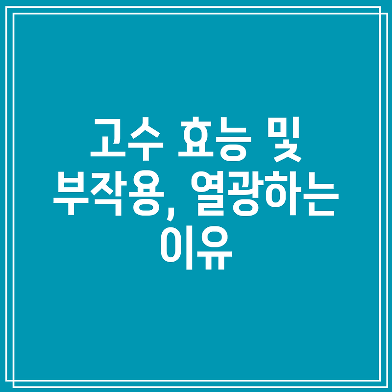 고수 효능 및 부작용, 열광하는 이유