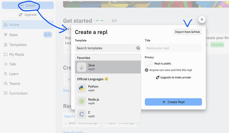 [Replit/Git hub] 아이패드로 코딩하기! Replit 사용법 + 깃허브 잔디 심기