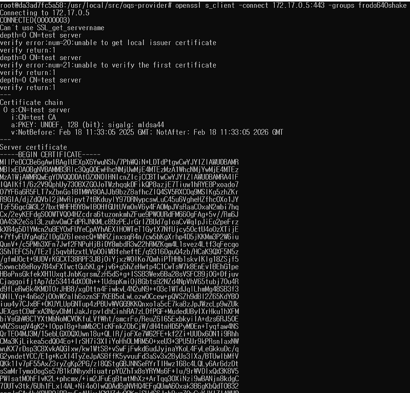 Ubuntu 20.04에서 PQ TLS 1.3 handshake 실습