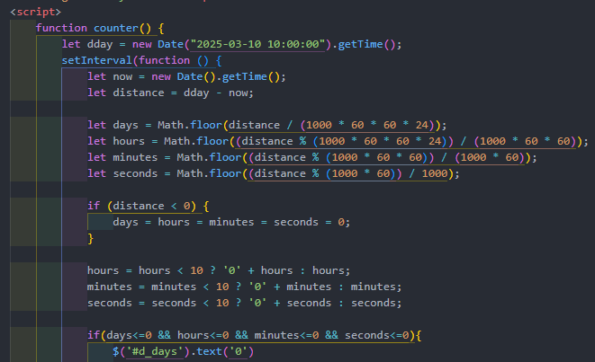 [jQuery] 디데이 카운터