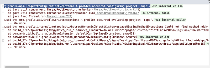 [Android] Android Studio org.gradle.api.ProjectConfigurationException: A problem occurred ...