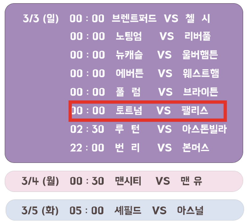 [위클리 해외축구] EPL 27R 경기 일정 (2/29~ 3/6)