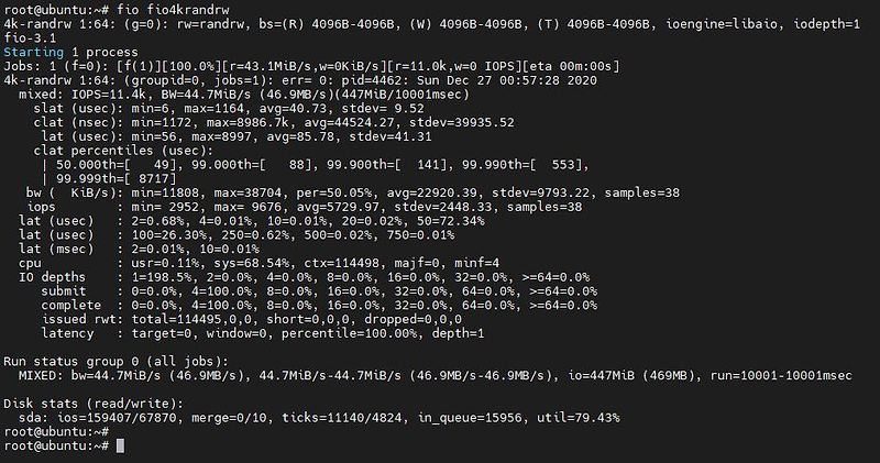 FIO test - NVMe / SSD / HDD 속도 테스트