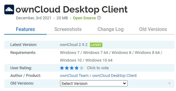 ownCloud Desktop Client 무료 다운로드