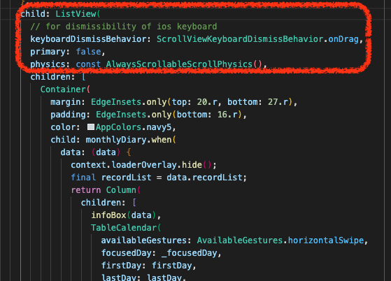 table_calendar is not scrollable vertically inside ListView/SingleChildScrollView
