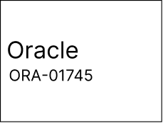 Oracle ORA-01745